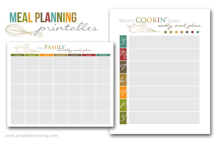 Meal Planning {Printables} | Simply Bloom