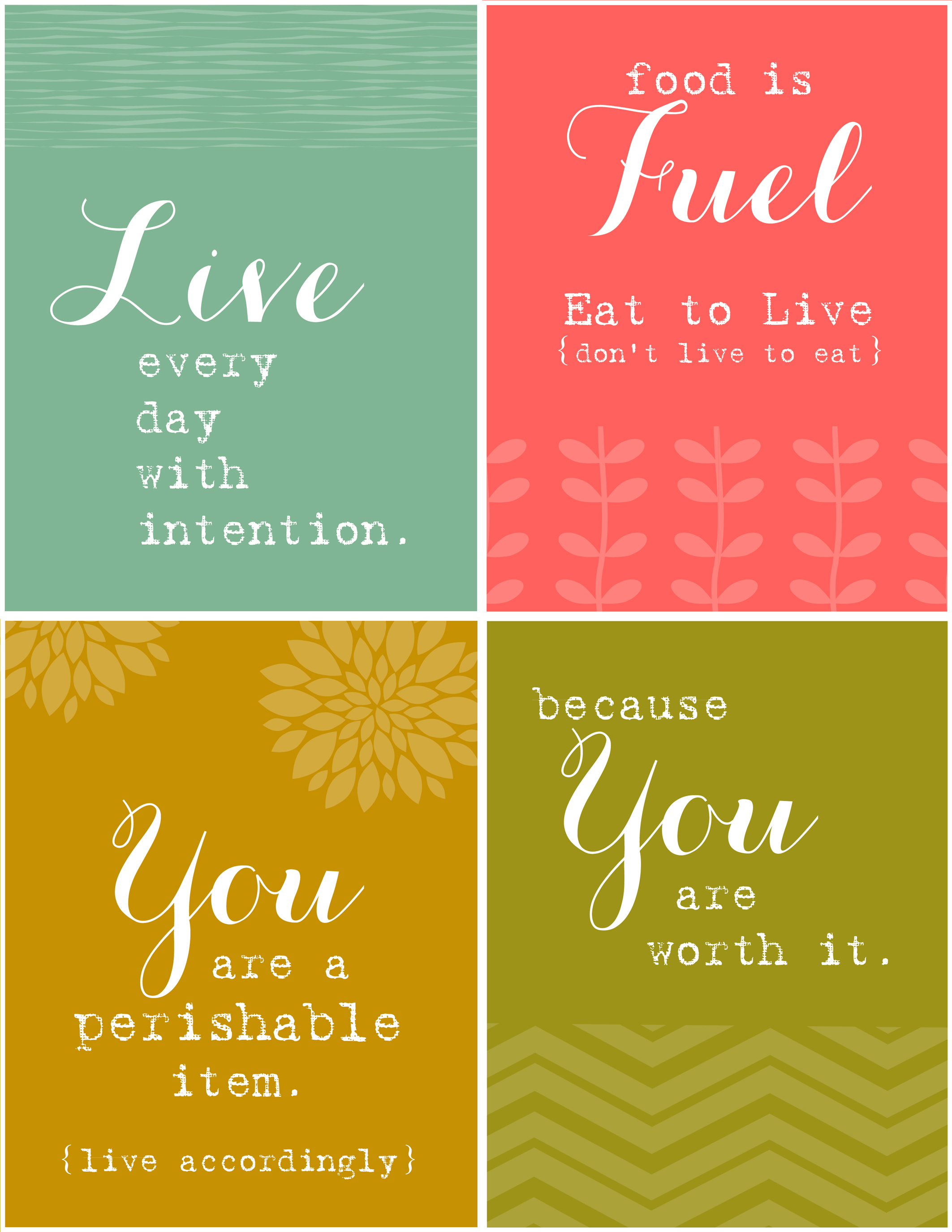 The Basics of Healthy Eating {with Printable Encouragement Cards ...